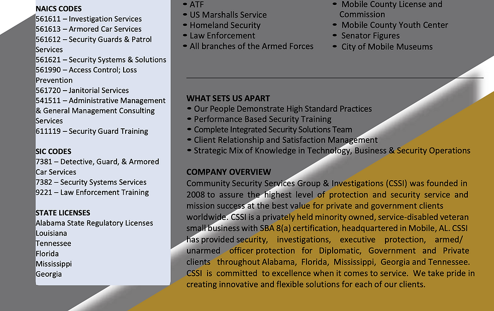 Community Security Services | CSSI Community Security Services | CSSI